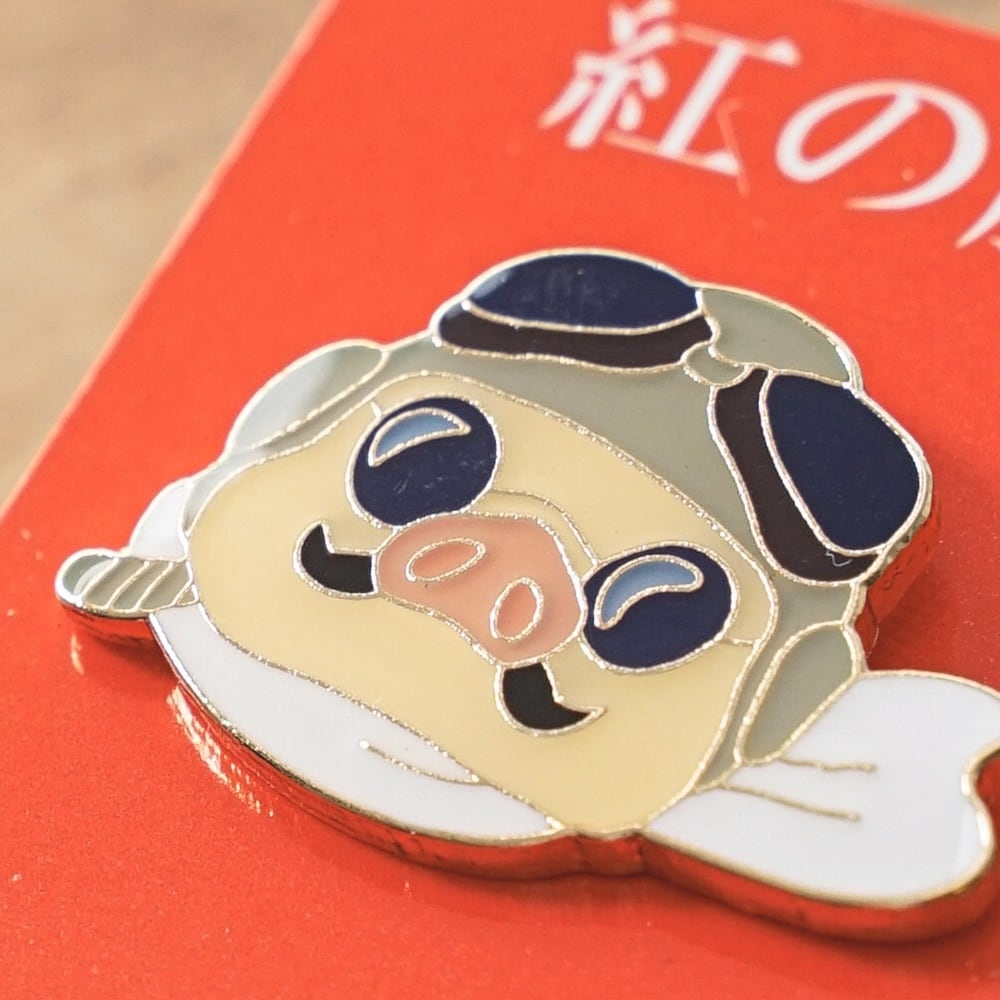 Porco Rosso face pin – Tokyo Base